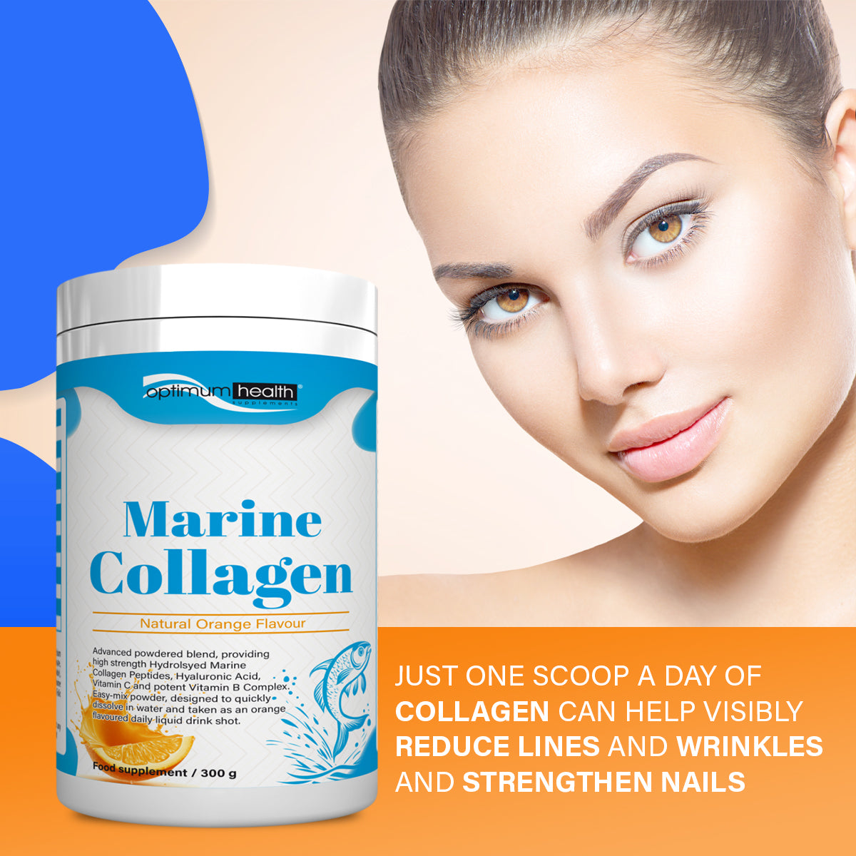 Marine Collagen Powder with Naticol® – Orange or Unflavoured | 300g ...